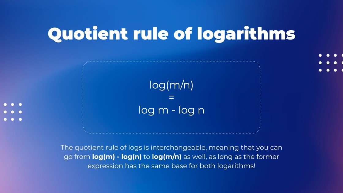 Properties of Logarithms! | Google Slides & PowerPoint