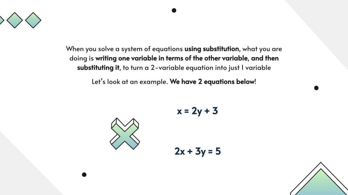 How to Solve a System of Equations Using Substitution