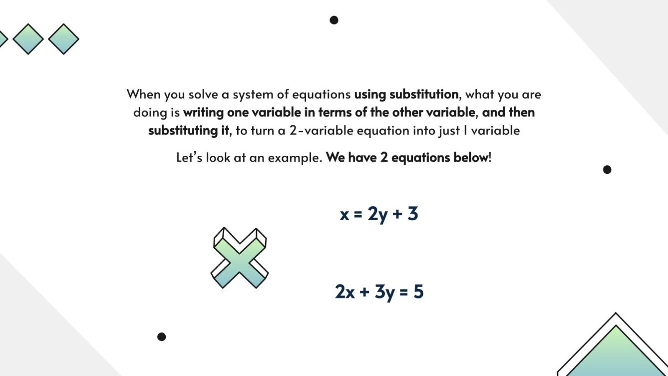 How to Solve a System of Equations Using Substitution