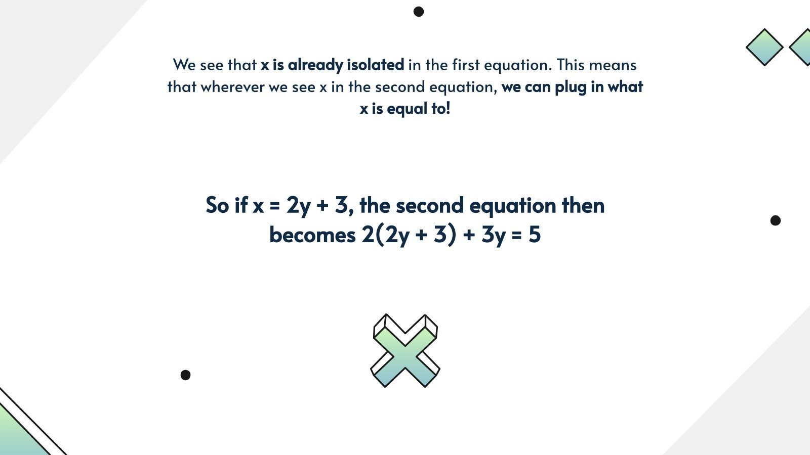 How to Solve a System of Equations Using Substitution