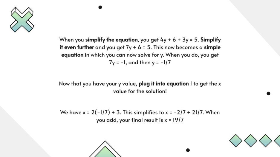 How to Solve a System of Equations Using Substitution