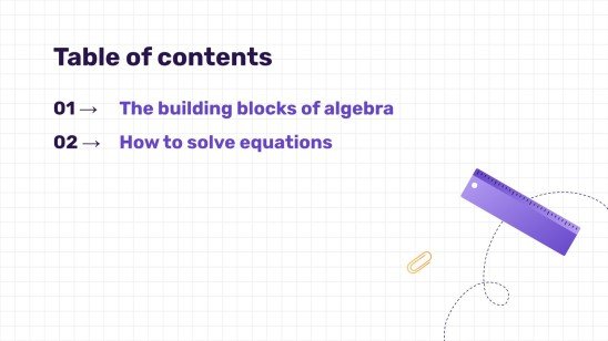 Algebra: Variables, Expressions, and Equations