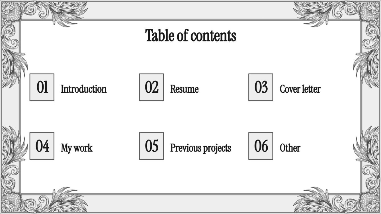 Somber Style Portfolio | Google Slides & PowerPoint
