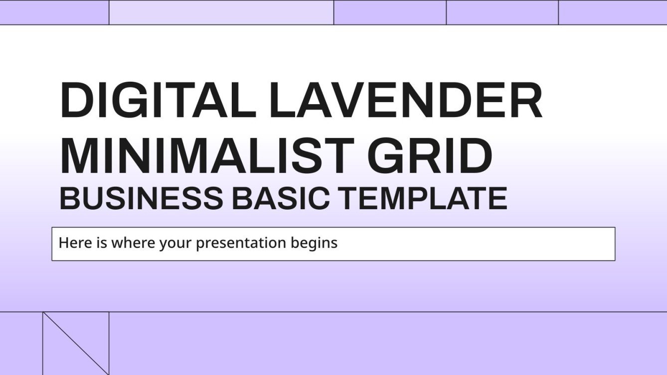 Digital Lavender Minimalist Grid - Business Basic Template