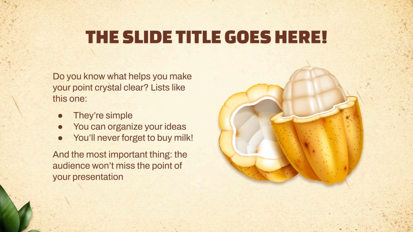 Cocoa Plant | Google Slides & PowerPoint