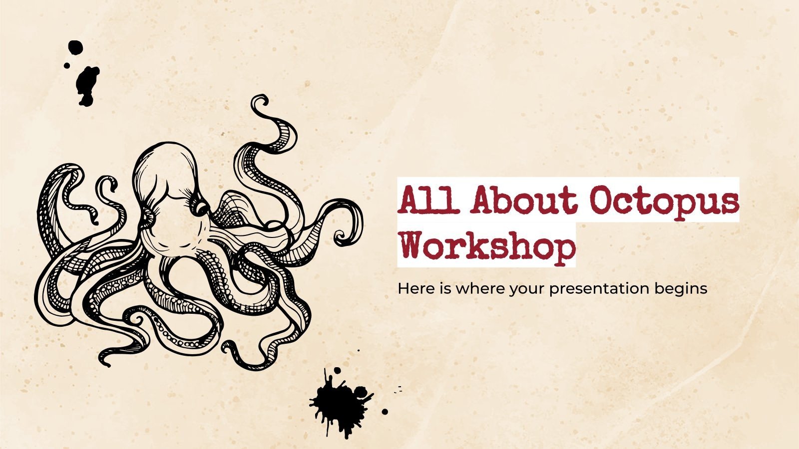 All About Octopus Workshop | Google Slides & PowerPoint