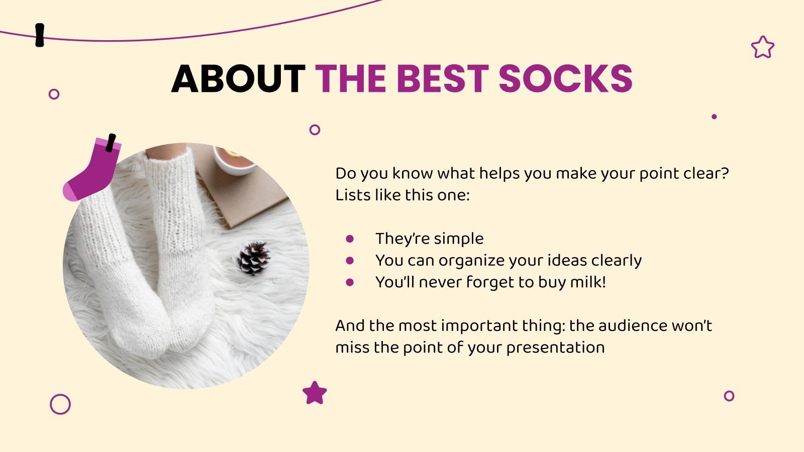 Comfy Socks Theme | Google Slides & PowerPoint template