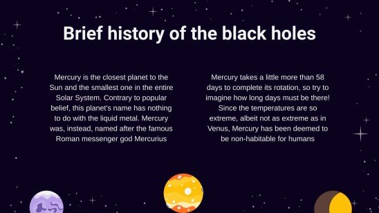 Science Subject for High School: Black Hole | Google Slides