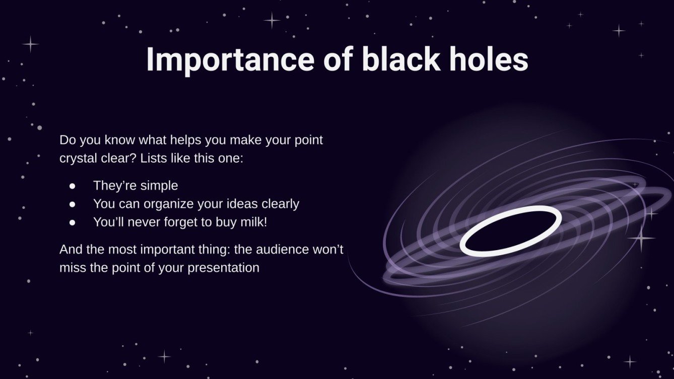Science Subject for High School: Black Hole | Google Slides