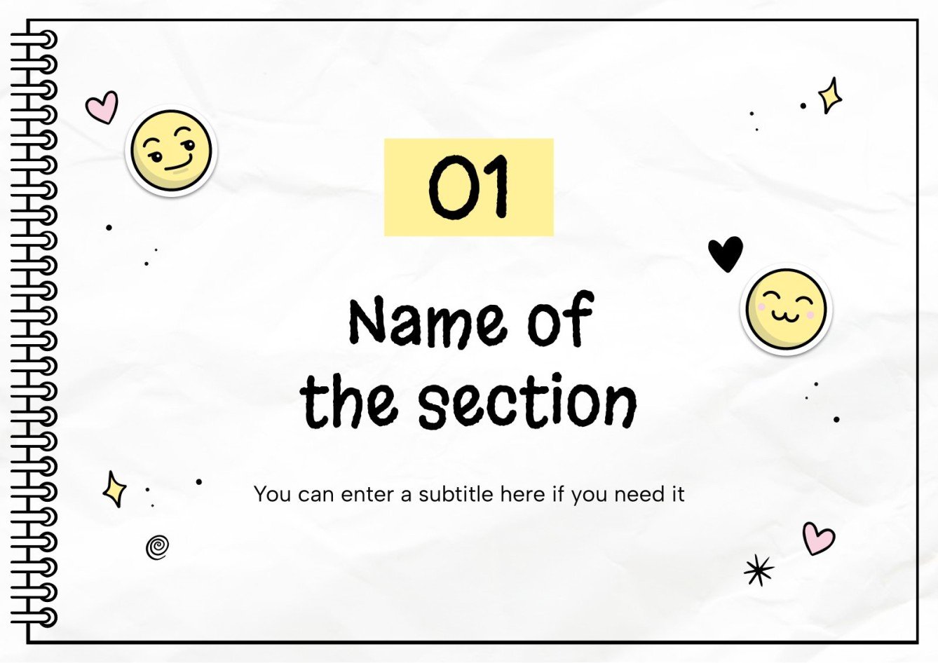 Doodle Smiley Stickers Notebook | Google Slides & PowerPoint