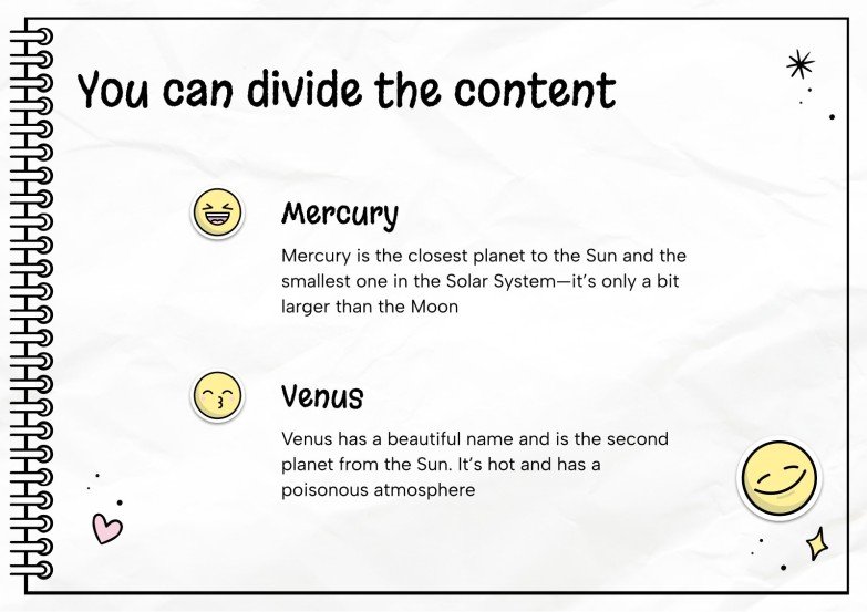 Doodle Smiley Stickers Notebook | Google Slides & PowerPoint