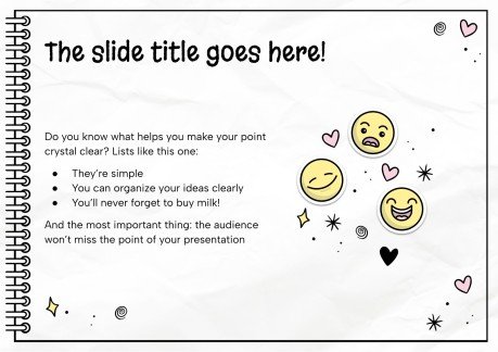 Doodle Smiley Stickers Notebook | Google Slides & PowerPoint