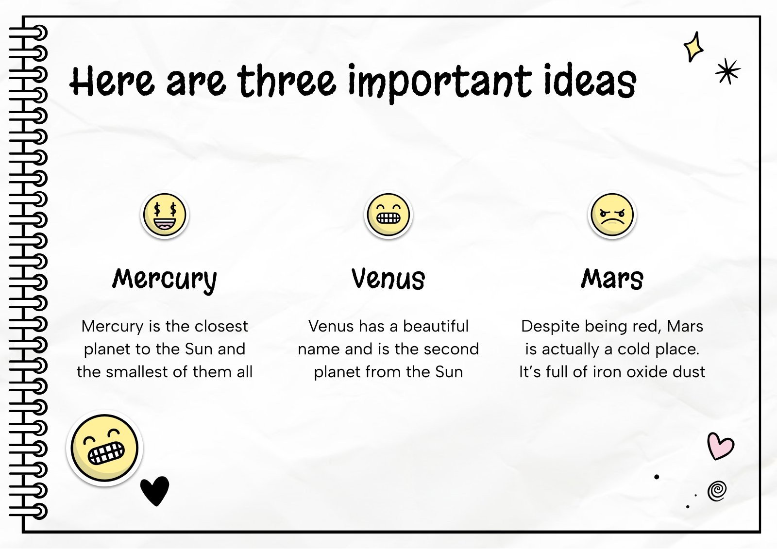 Doodle Smiley Stickers Notebook | Google Slides & PowerPoint