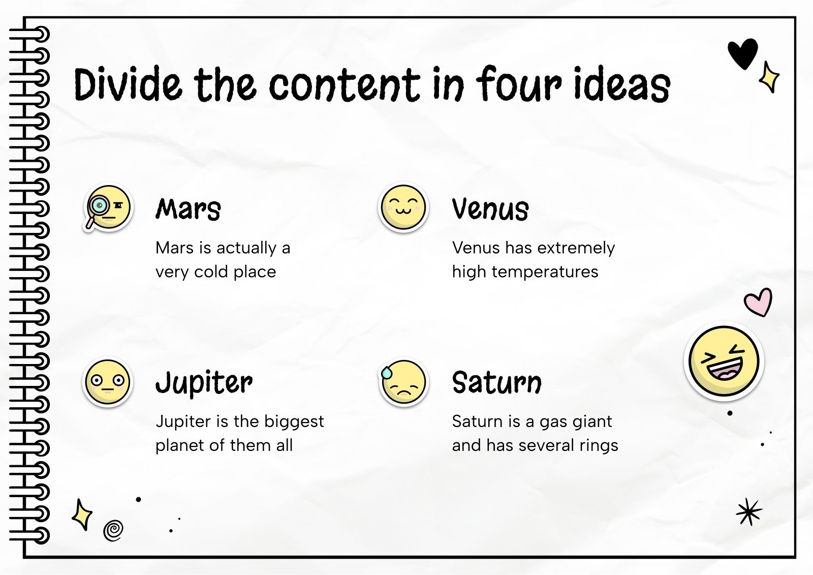 Doodle Smiley Stickers Notebook | Google Slides & PowerPoint