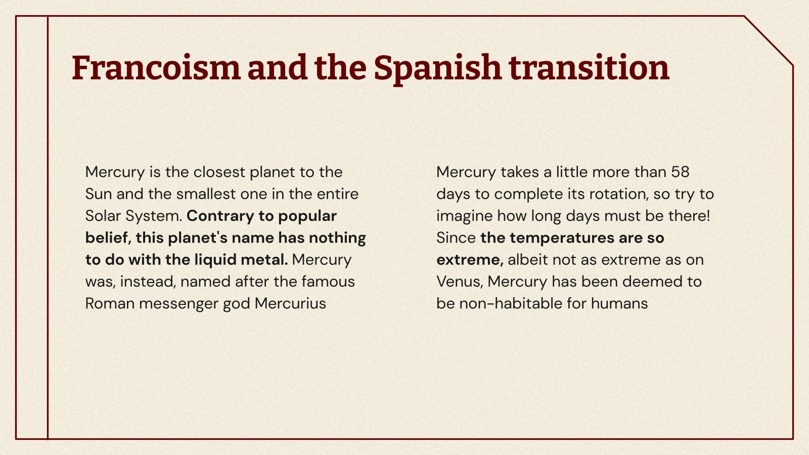 History Major for College: Francoism and Spanish Transition