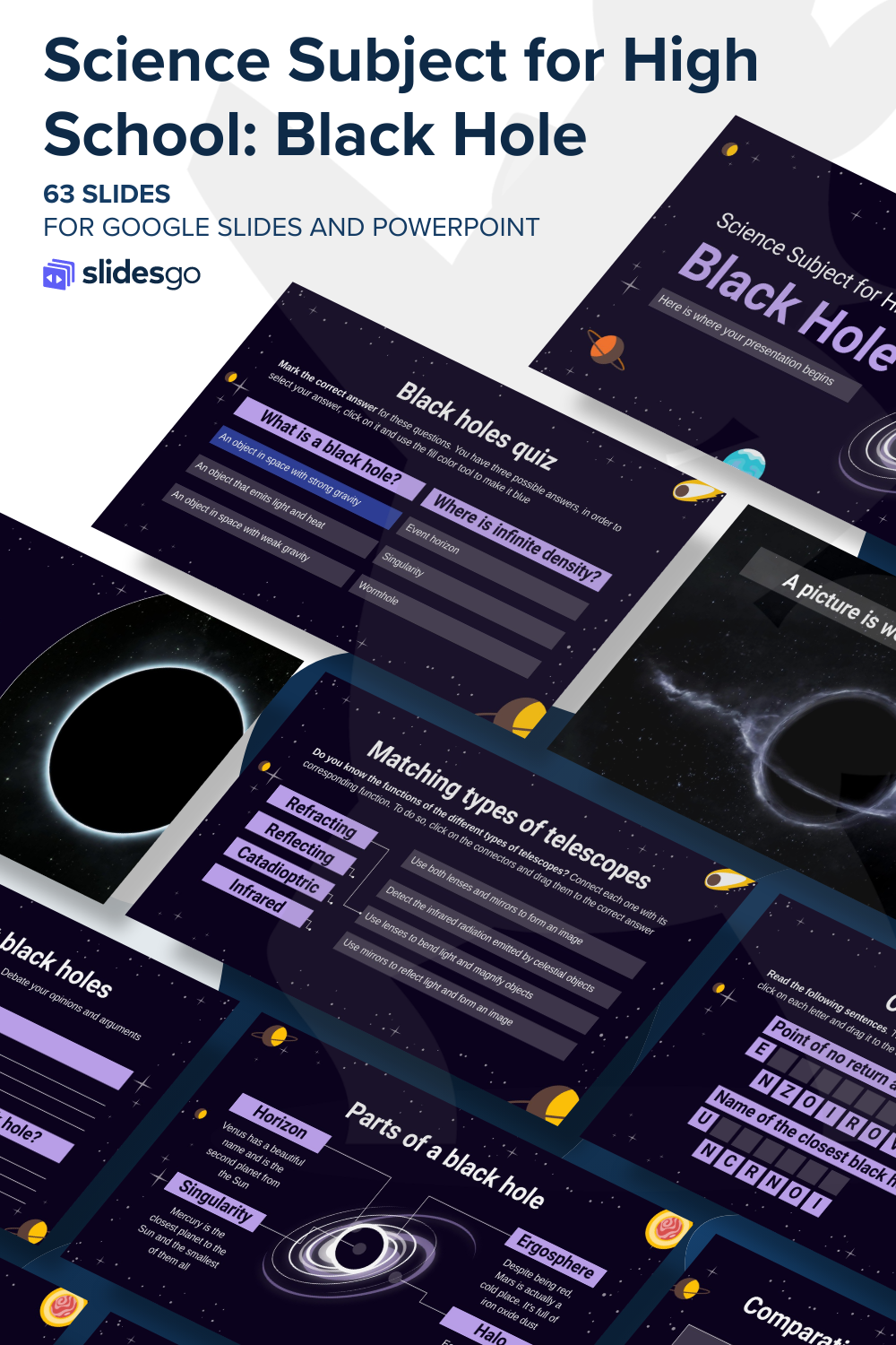 Science Subject for High School: Black Hole | Google Slides