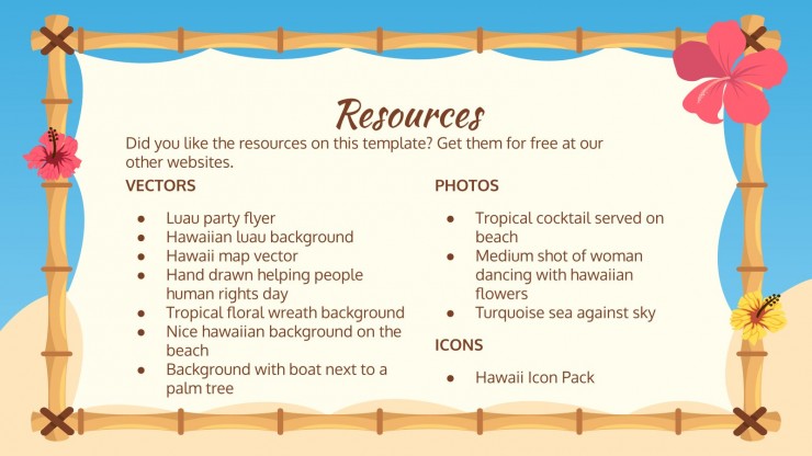 Free Hawaiian Luau Powerpoint Template