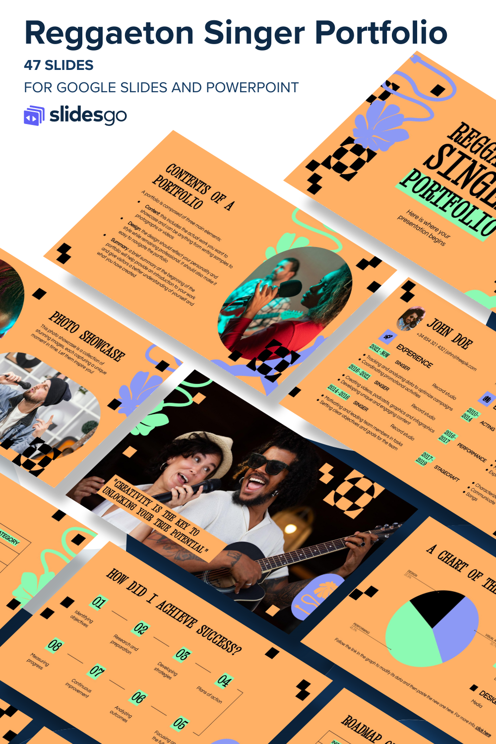 Reggaeton Singer Portfolio | Google Slides & PowerPoint