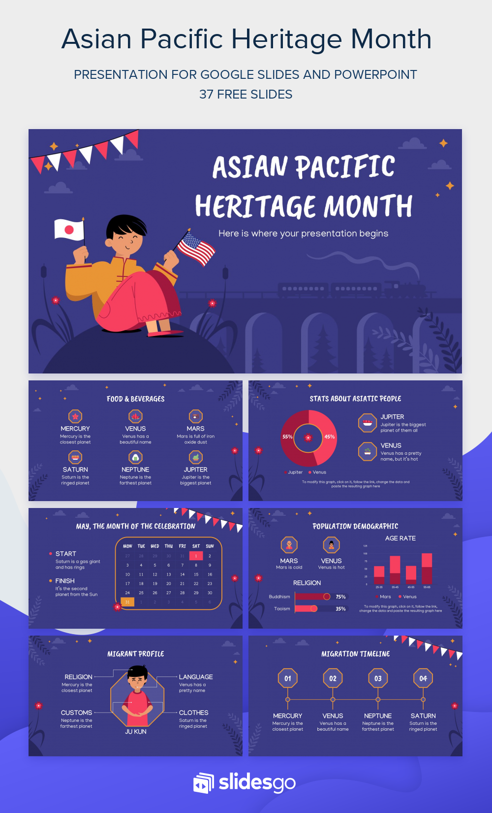 Asian Pacific Heritage Month | Google Slides & PPT theme