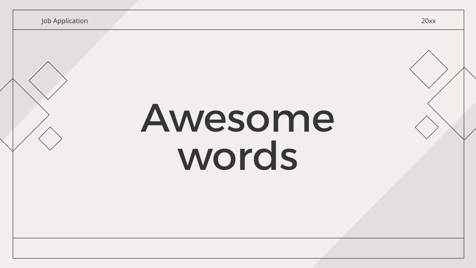 Job Application | Google Slides & PowerPoint Template