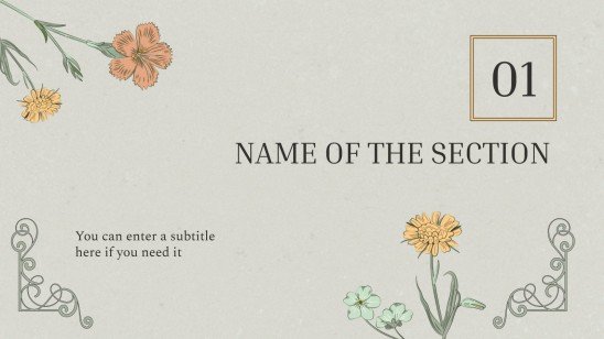 Elegant Neoclassical Floral Theme | Google Slides & PPT