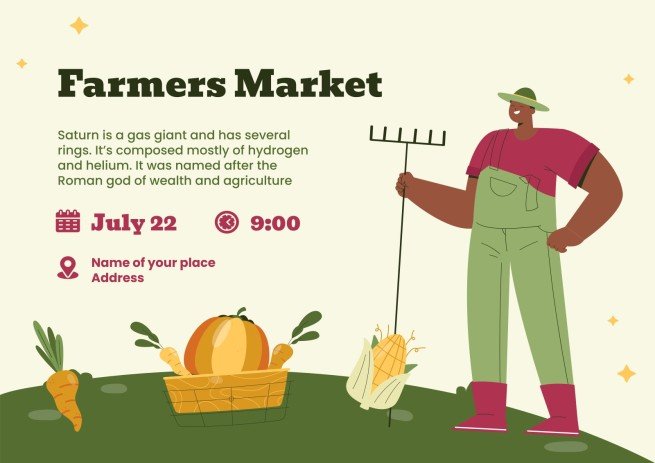 Farmers Market Posters | Google Slides & PowerPoint