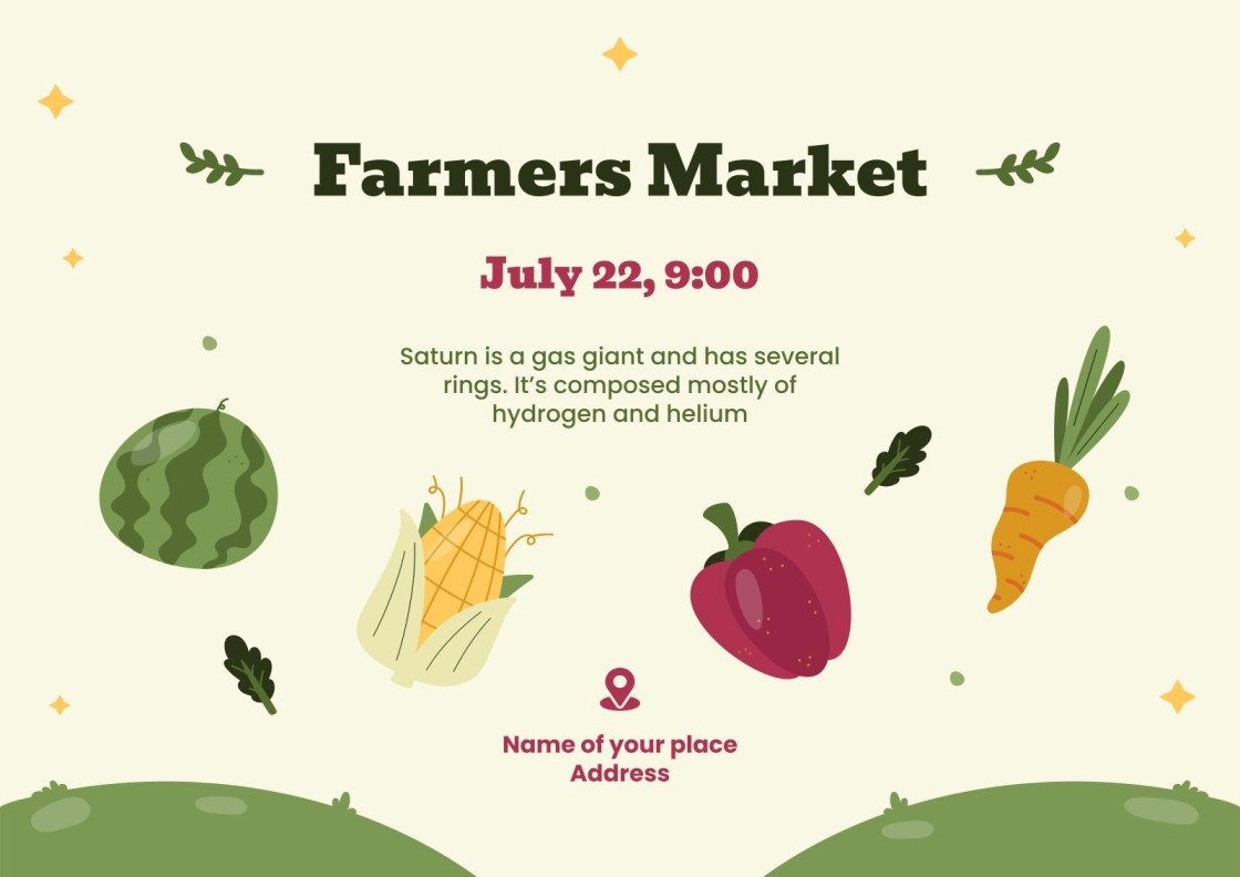 Farmers Market Posters | Google Slides & PowerPoint