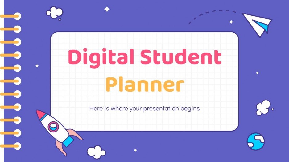 Planificador digital para estudiantes | Google Slides y PPT