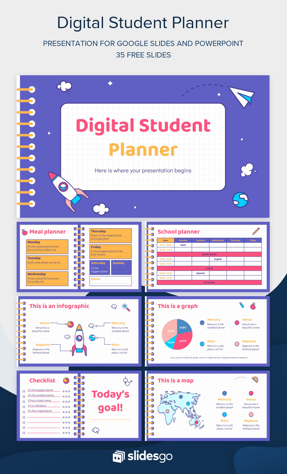 Digital Student Planner | Google Slides & PPT template