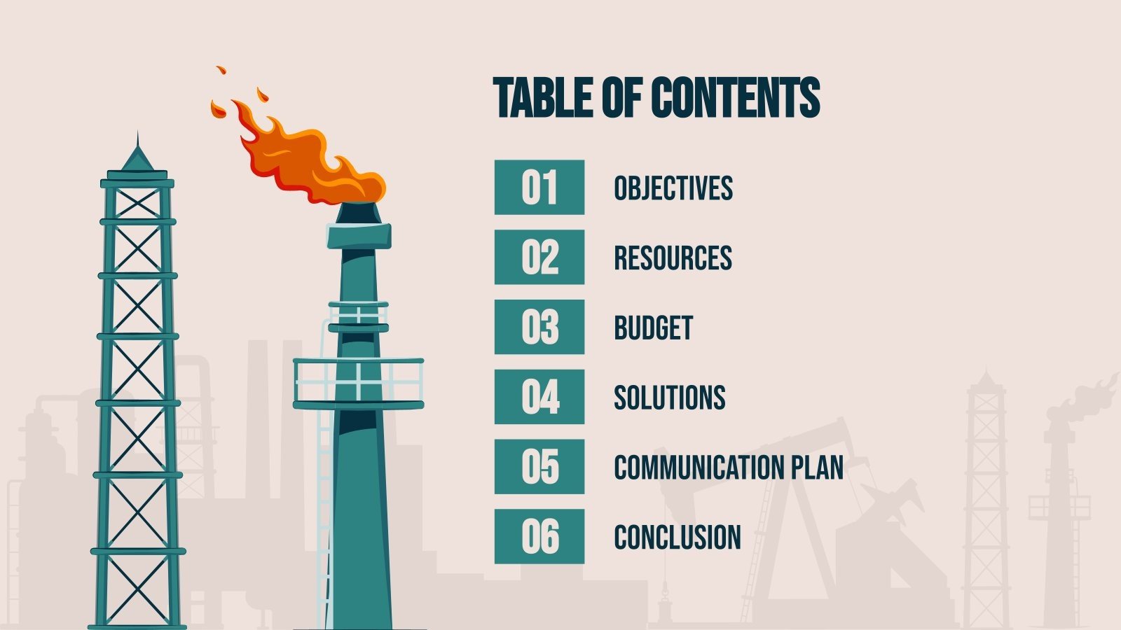 Oil Drilling Well Project Proposal | Google Slides & PPT