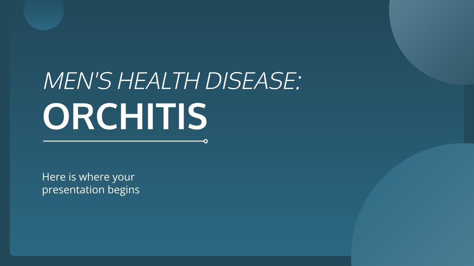Men's Health Disease: Orchitis | Google Slides & PPT