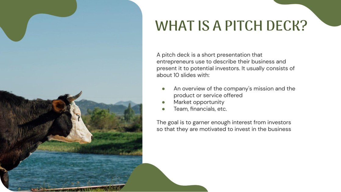 Sustainable Cattle Farm Pitch Deck | Google Slides & PPT