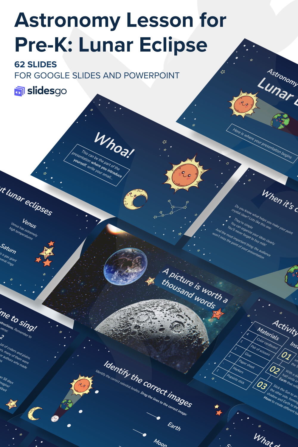 Astronomy Lesson for Pre-K: Lunar Eclipse | Google Slides