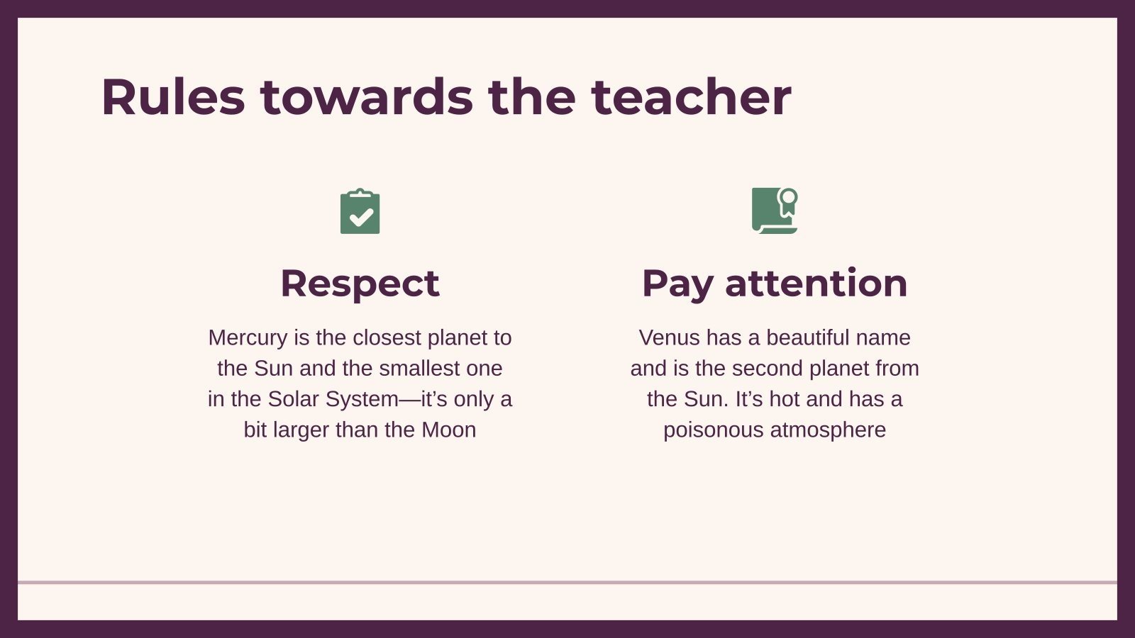 Coexistence Rules for Teachers and Students