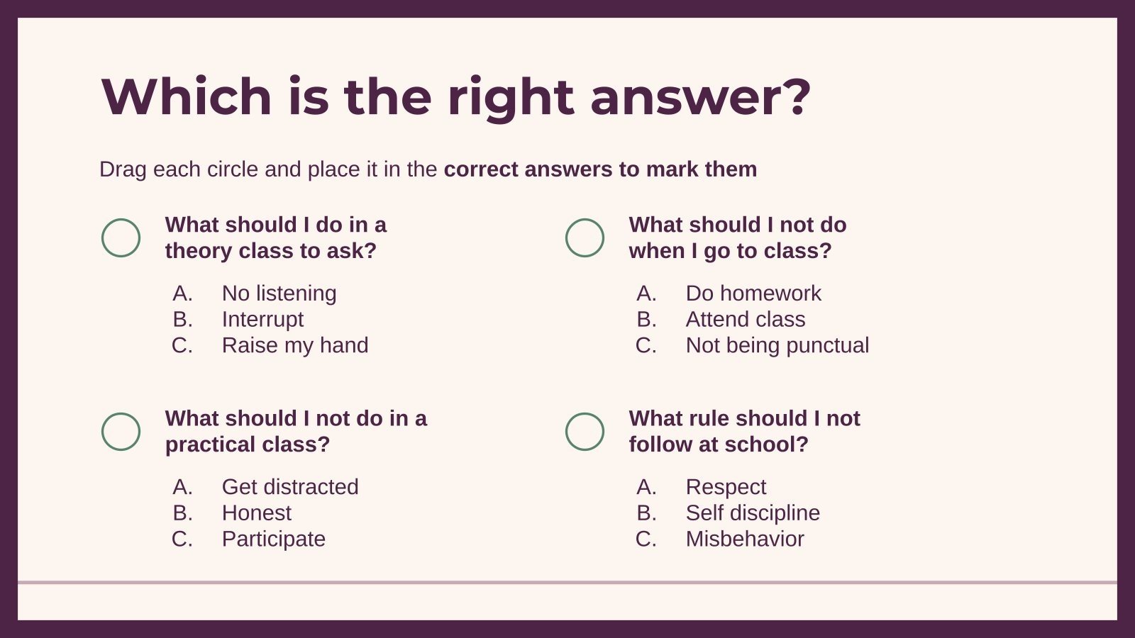 Coexistence Rules for Teachers and Students