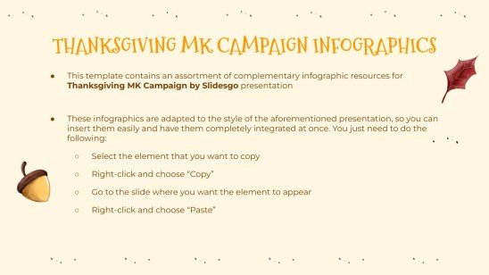 Infografías: campaña de márketing para Acción de Gracias