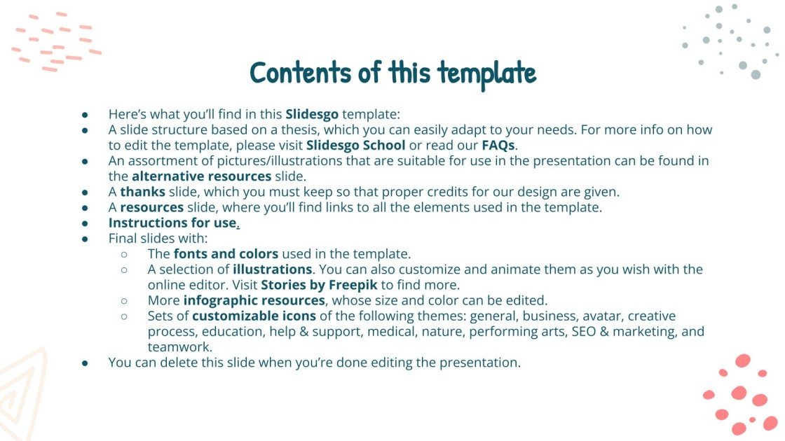 Cool Doodly Thesis | Google Slides & PPT theme