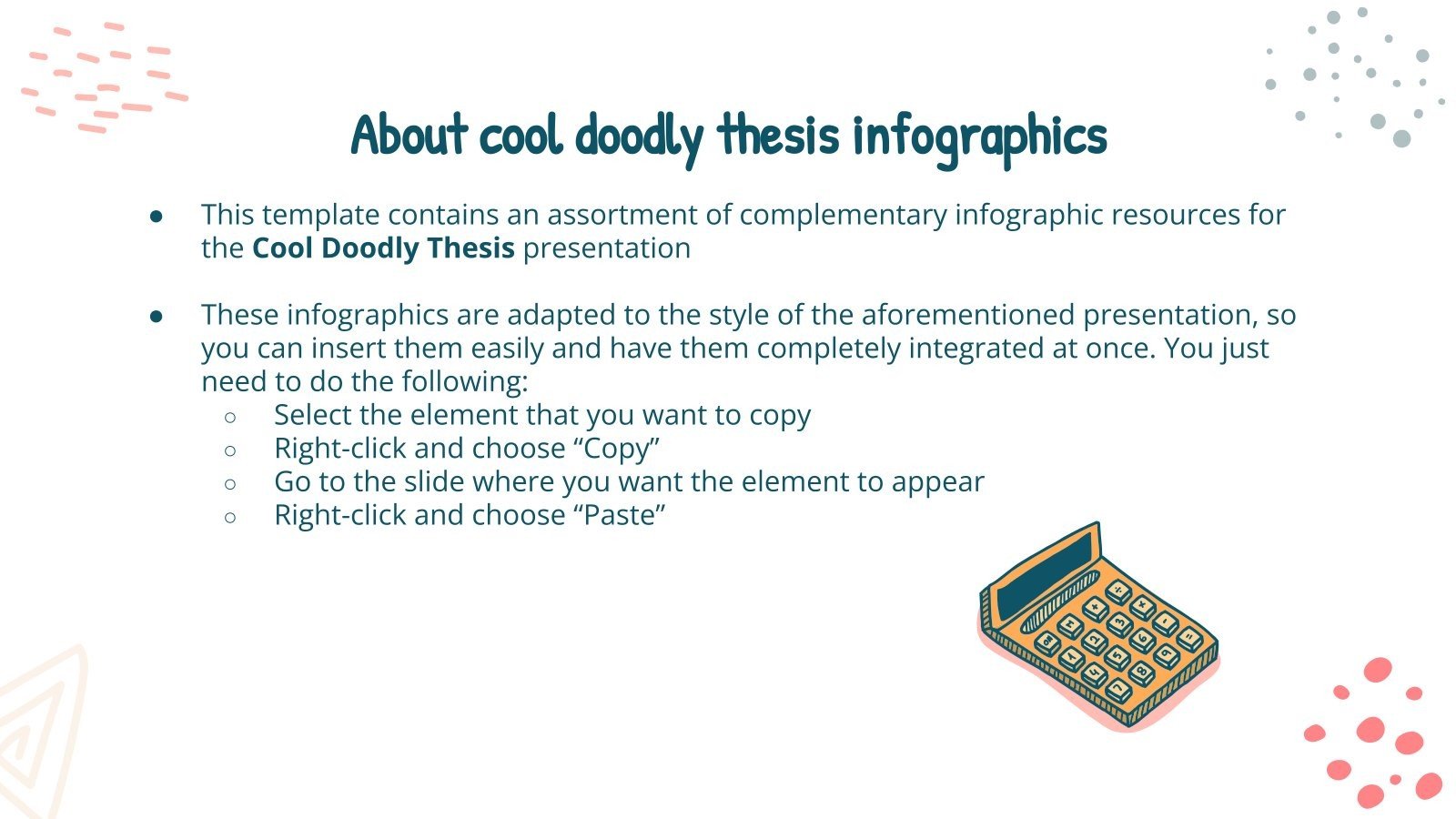 Cool Doodly Thesis Infographics | Google Slides & PPT