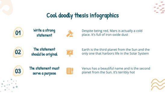 Cool Doodly Thesis Infographics | Google Slides & PPT