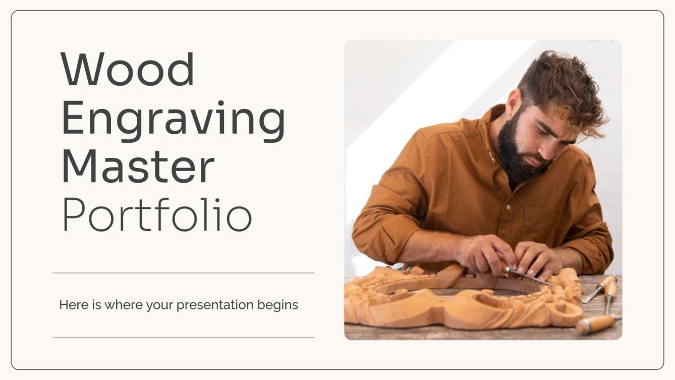 Wood Engraving Master Portfolio | Google Slides & PPT