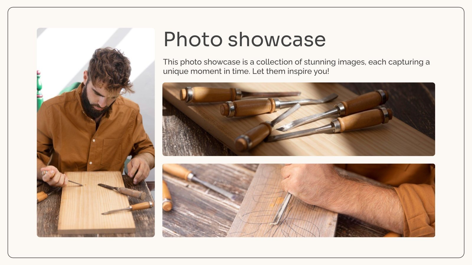 Wood Engraving Master Portfolio | Google Slides & PPT