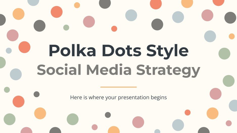 Polka Dots Style Social Media Strategy | Google Slides & PPT