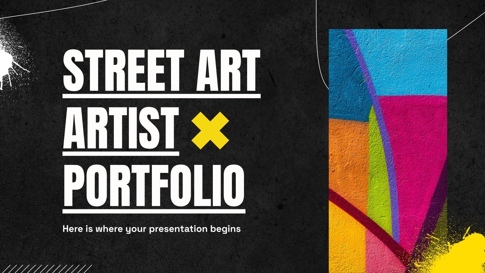 Street Art Artist Portfolio | Google Slides & PowerPoint