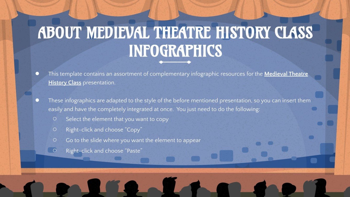Infografías para clase sobre historia del teatro medieval