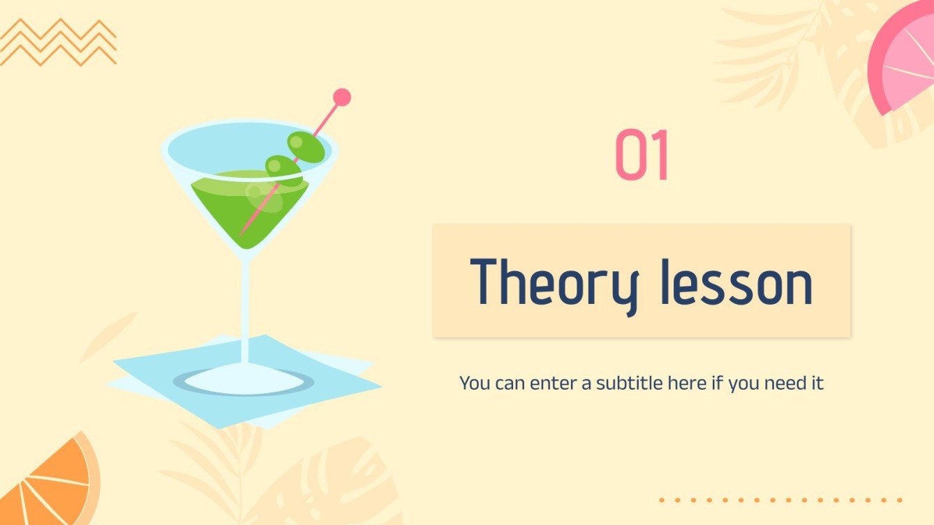 Citrus Cocktails Workshop | Google Slides & PowerPoint