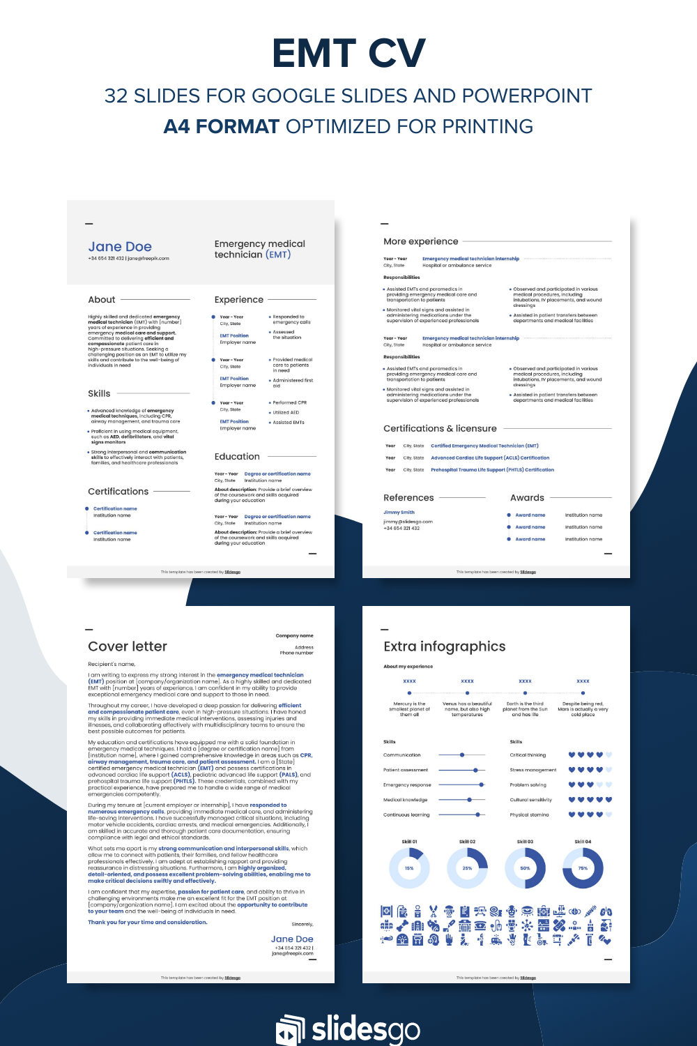 Emergency Medical Technician (EMT) CV | Google Slides & PPT