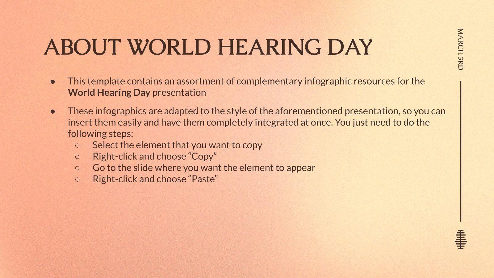 World Hearing Day Infographics | Google Slides & PPT
