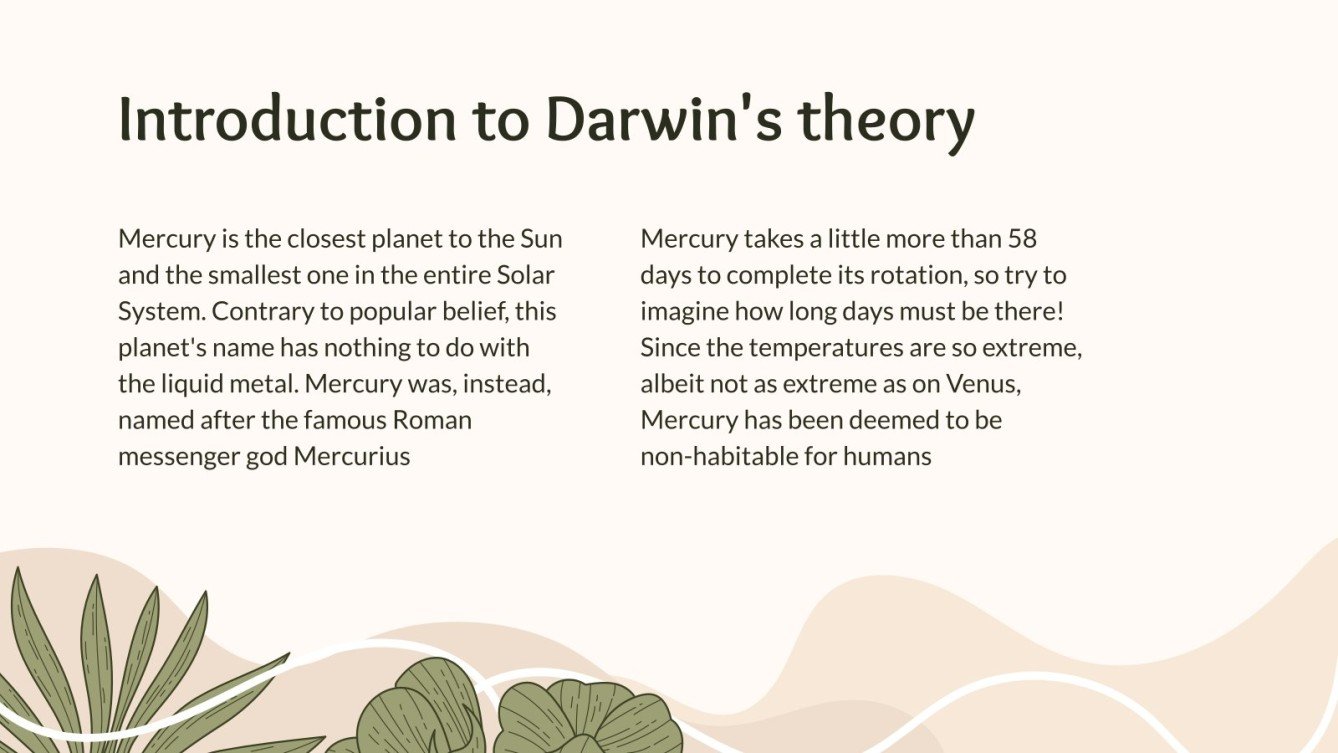 Biology: Darwin's Theory of Natural Selection