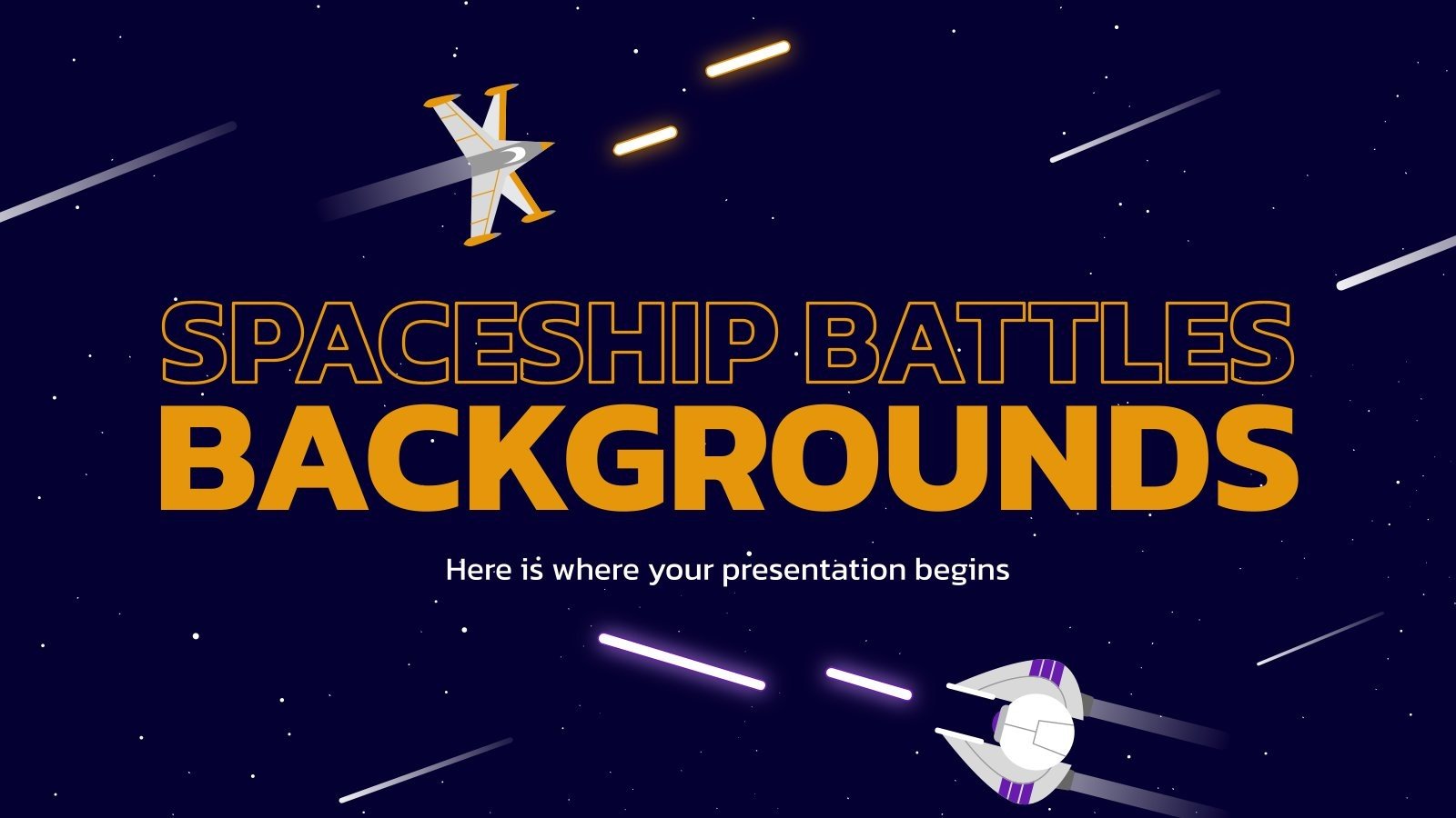 Spaceship Battles Backgrounds | Google Slides & PPT