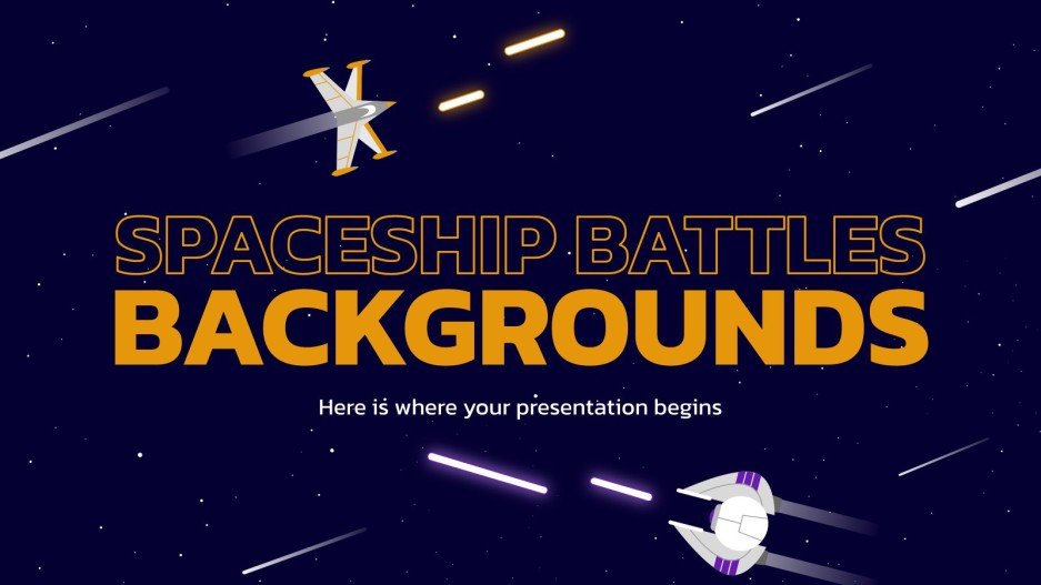 Spaceship Battles Backgrounds | Google Slides & PPT